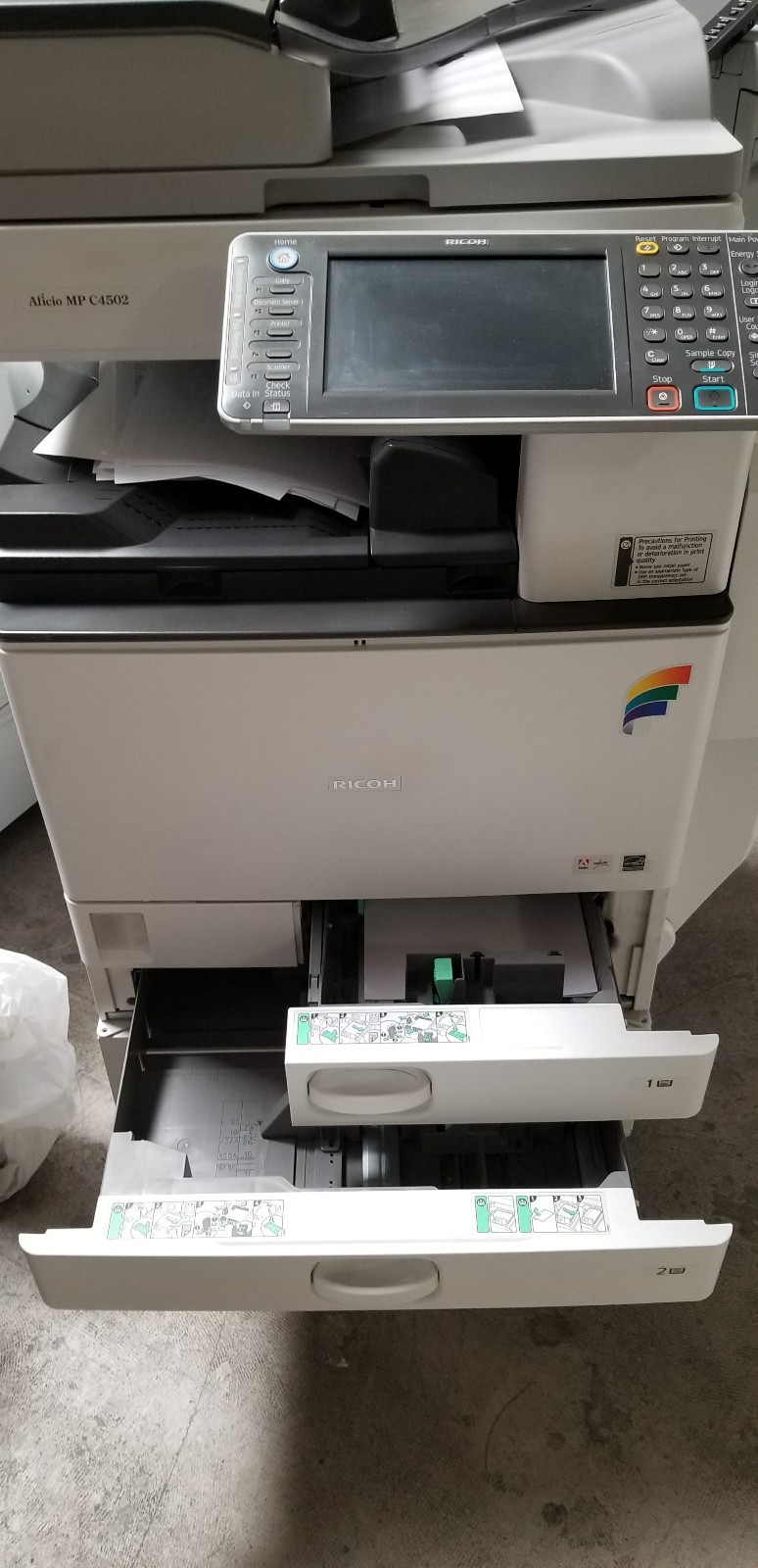 Ricoh Aficio MP C4502 Color Laser Multifunction Printer | eBay