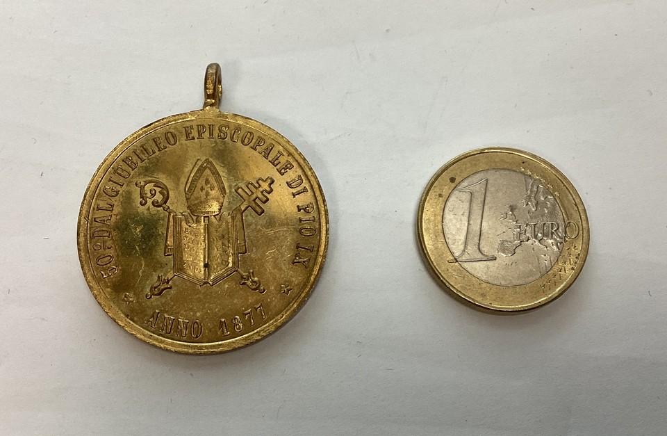 Médaille Pius IX Pont Max En Métal Couleur Or | eBay