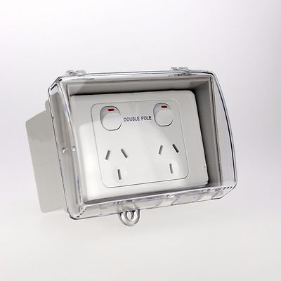 Weatherproof GPO Enclosure Lock Clear and Double Pole 10 Amp Power ...