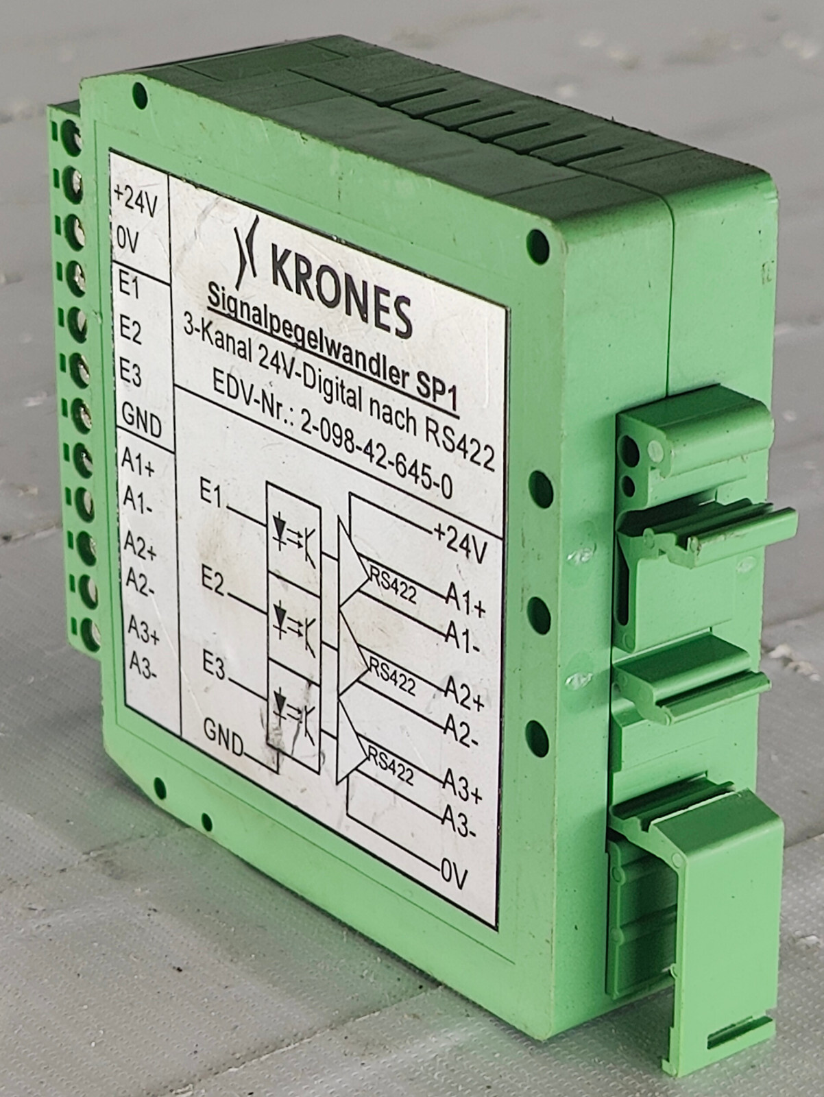 Krones Signal Level Converter 2-098-42-645-0 3-Channel 24V Digital ...