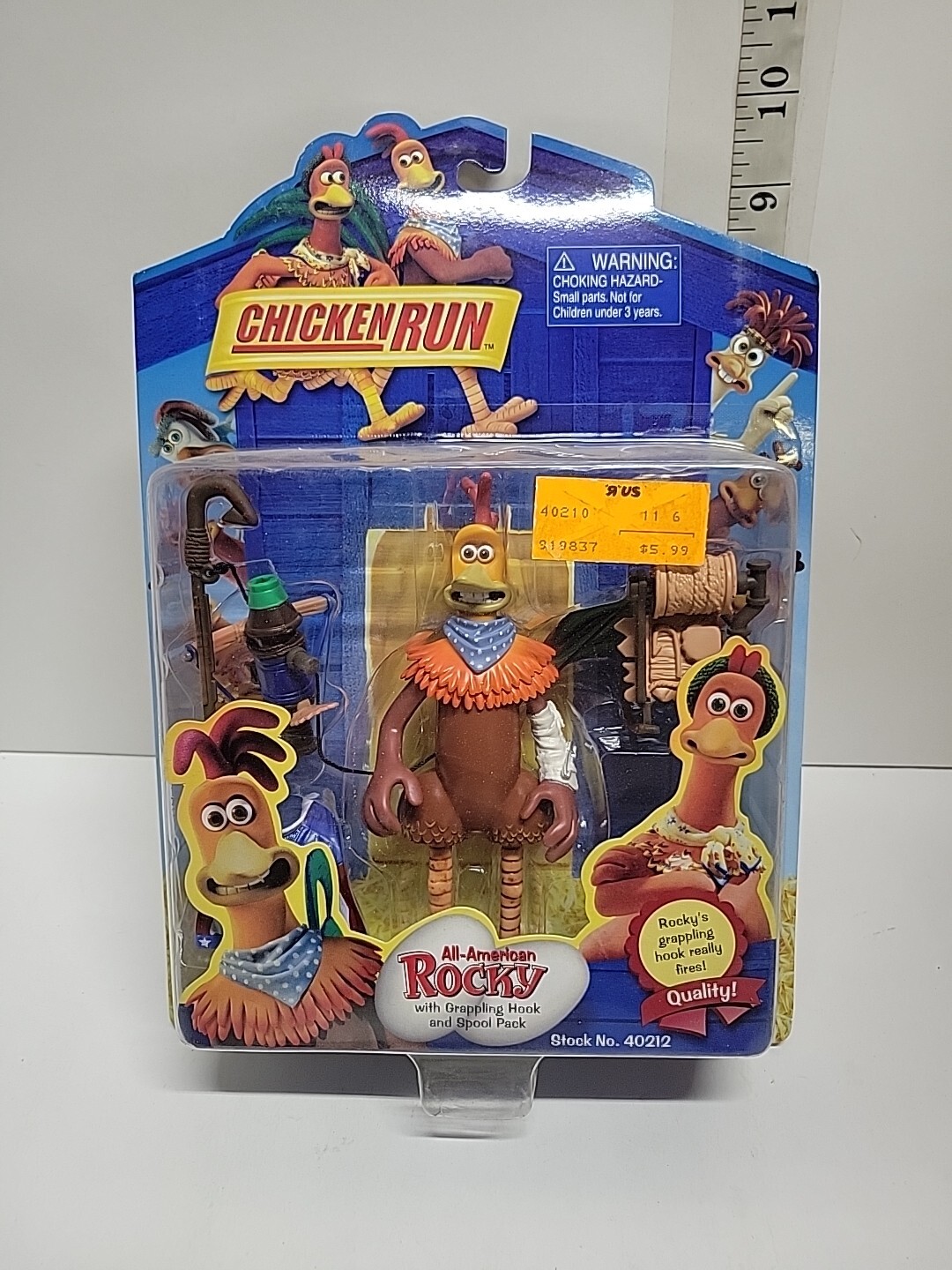 Playmates Chicken Run Action Figure ROCKY Grappling Hook & Spool Pack ...