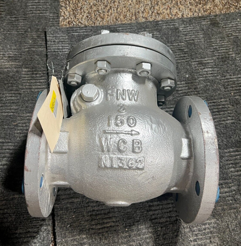 FNW Size 3"- Class 150 WCB Swing Check Valve 285PSI Carbon Steel Body ...