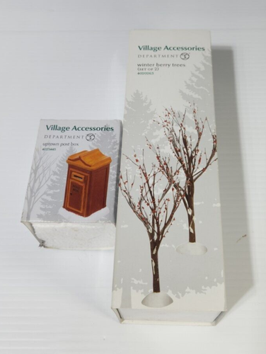 Dept 56 - Winterberry Trees & Post office box | eBay