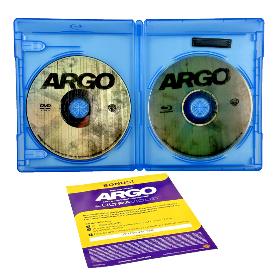 ARGO (2012) BLU-RAY / DVD Affleck Cranson Arkin Goodman 883929241408 | eBay
