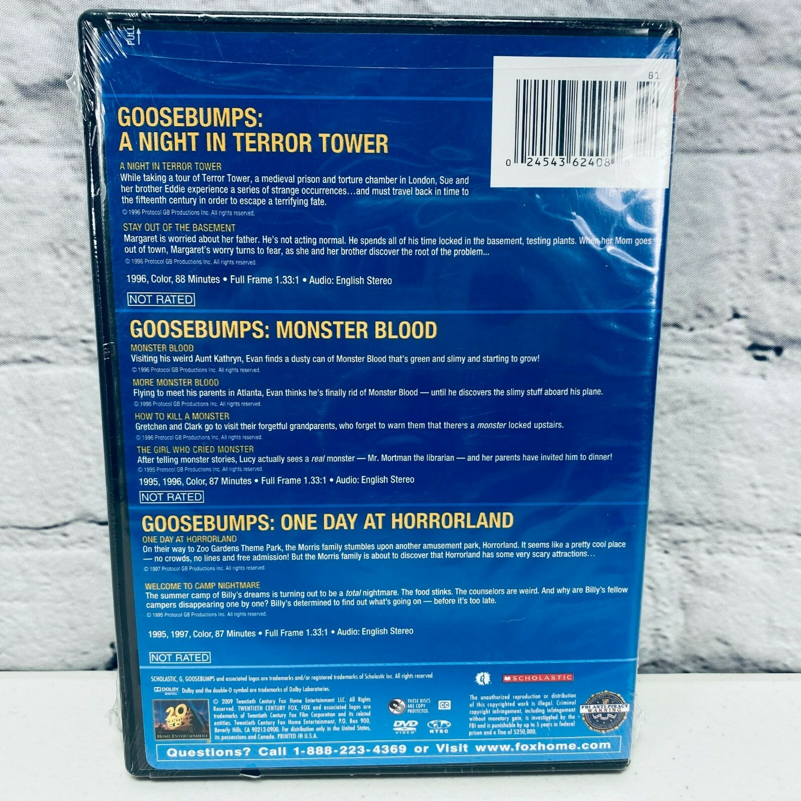 R.L. Stein's Goosebumps Triple Feature DVD Terror Tower Monster Blood ...