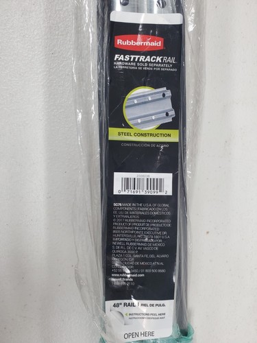 Rubbermaid 1784415 FastTrack Garage 48 in. Hang Rail Track Storage ...