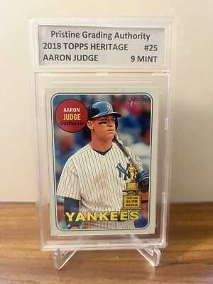 Aaron Judge 2018 Topps Heritage - Error Variation 1969 on Trophy Graded ...