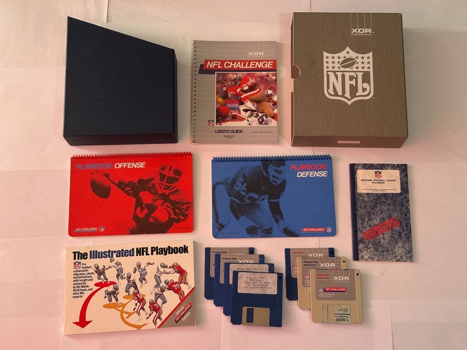 Vintage XOR "NFL Challenge" game for Macintosh (HARDCOVER version!) | eBay