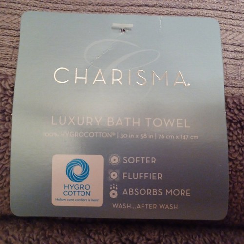 Charisma Bath Towel 30 x 58 Inch - Gunmetal Grey - Lot of 2 | eBay