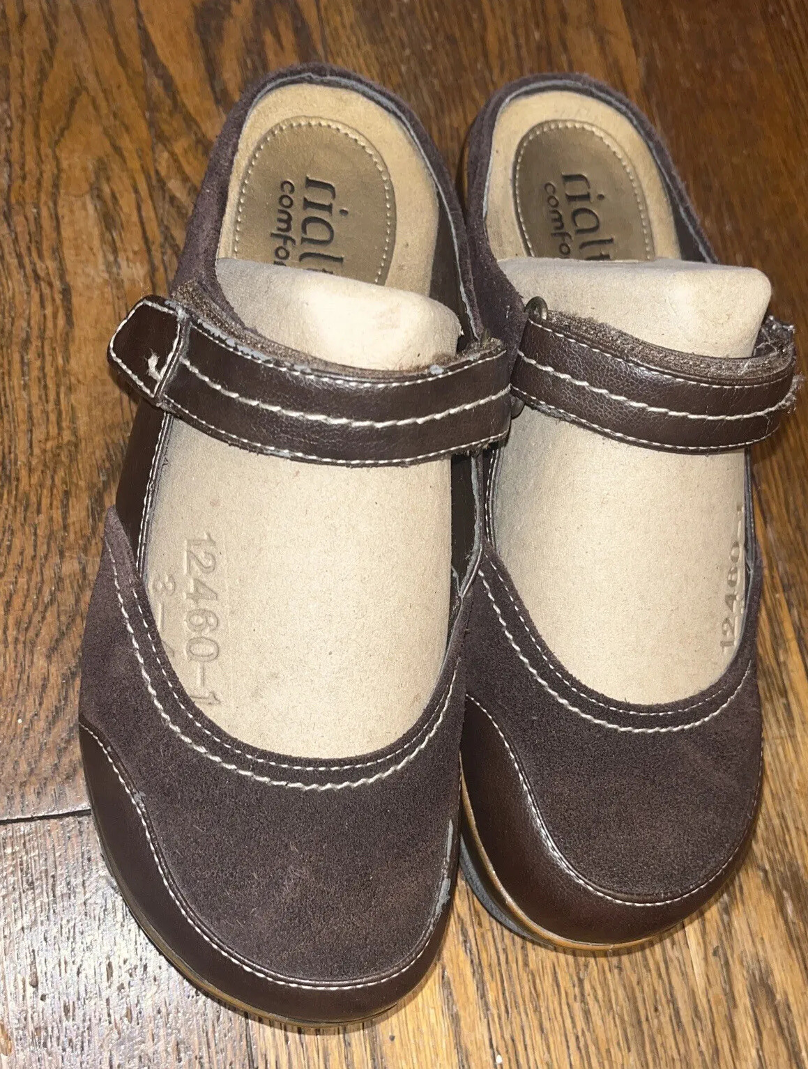 Rialto Comfort Brown Open Back Clogs Suede & Leather Mystical Size 7M ...