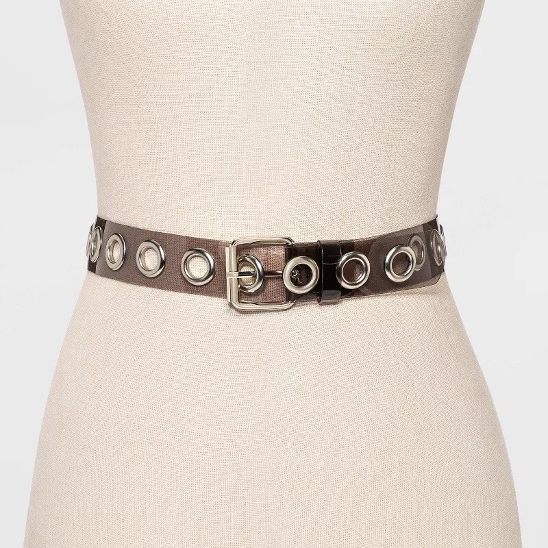 NEW Women's Oversize Grommet Jelly Belt - Wild Fable™ Black - Size SM ...