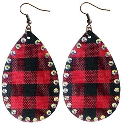 Buffalo Plaid Tear Drop Earrings | eBay