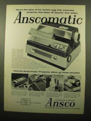 1961 Ansco Anscomatic Slide Projector Ad - The Story | eBay
