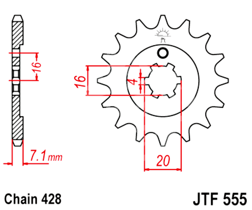 428 JT Sprockets and Drive Chain Kit for Kawasaki KX 85 Big Wheel 2001 ...