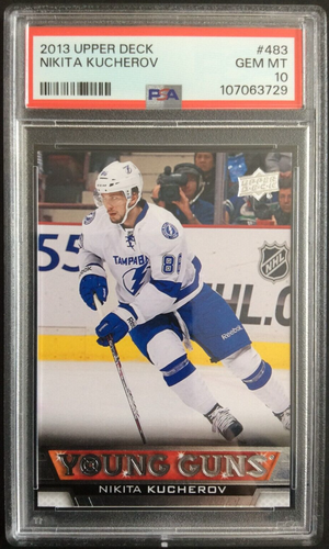2013-14 Upper Deck Young Guns Hockey Rookie #483 Nikita Kucherov PSA 10 ...