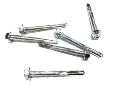 5.5 x 50mm Heavy Section Tek Screw BZP Teks Screws Fine Thread x 100 ...