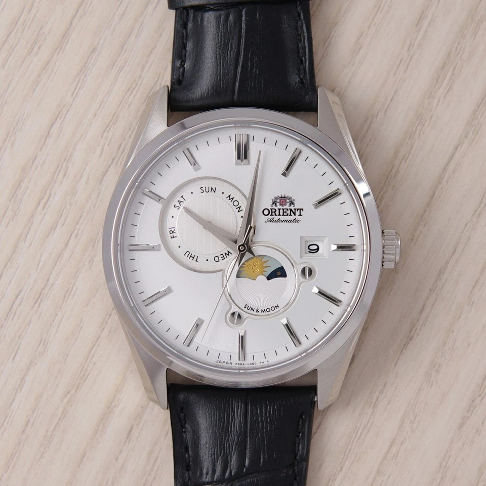 Montre mécanique automatique ORIENT RN-AK0305S SOLEIL et MOON cadran ...