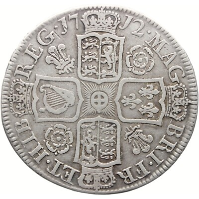 1712 Half Crown Anne Coin United Kingdom Silver Undecimo (MO3175-) | eBay