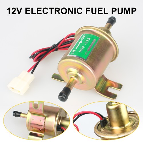 12V 1A Electric Inline Fuel Pump 4-7 PSI For Lawn Mower Small Engine ...