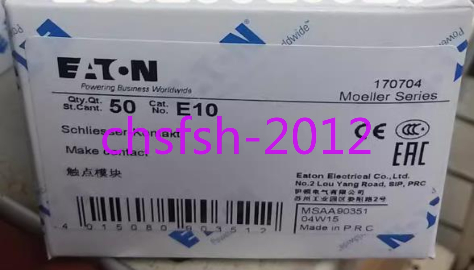 1 PCS NEW Original EATON MOELLER button contact E10 is normally open | eBay