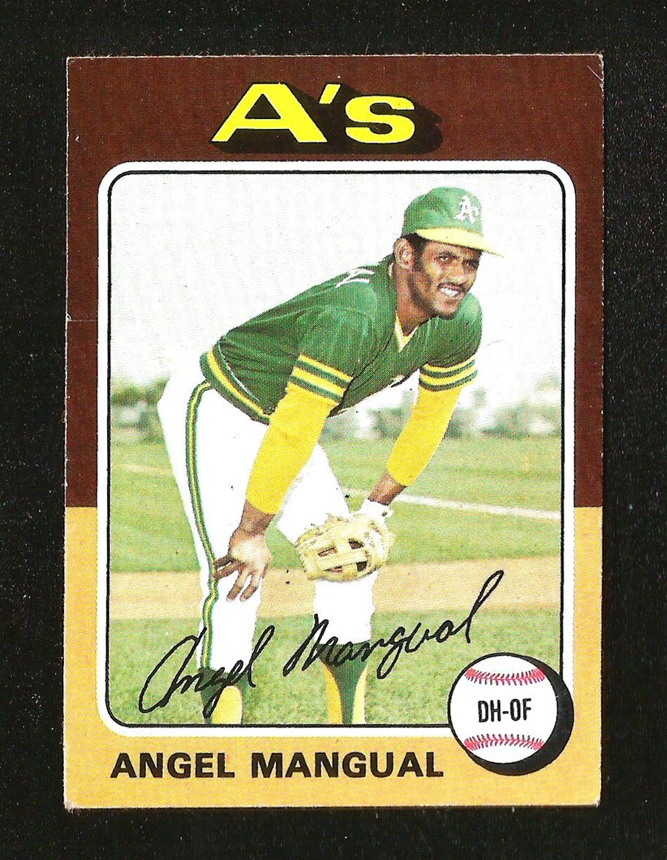 1975 Topps SET BREAK #452 ANGEL MANGUAL VG+/EX OAKLAND ATHLETICS (SB1 ...