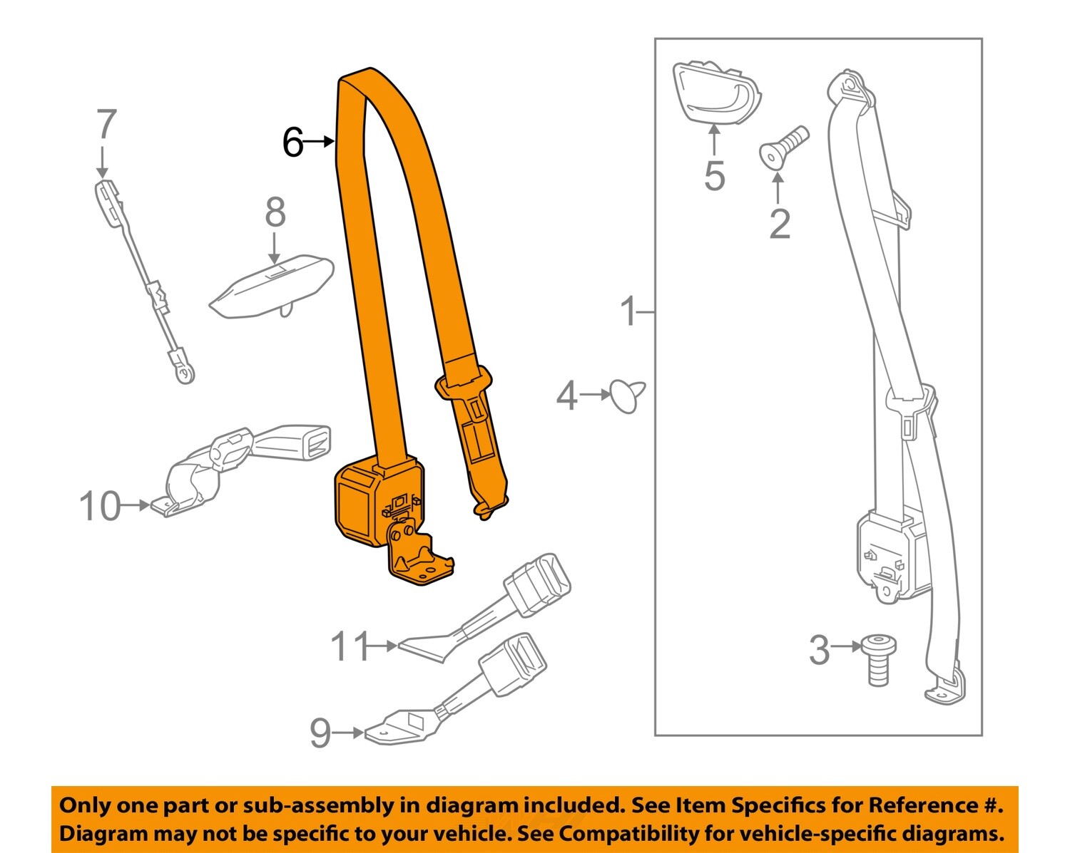 GM OEM 15-22 Canyon Restraint Systems Rear Seat Belts-Center Belt Assy ...