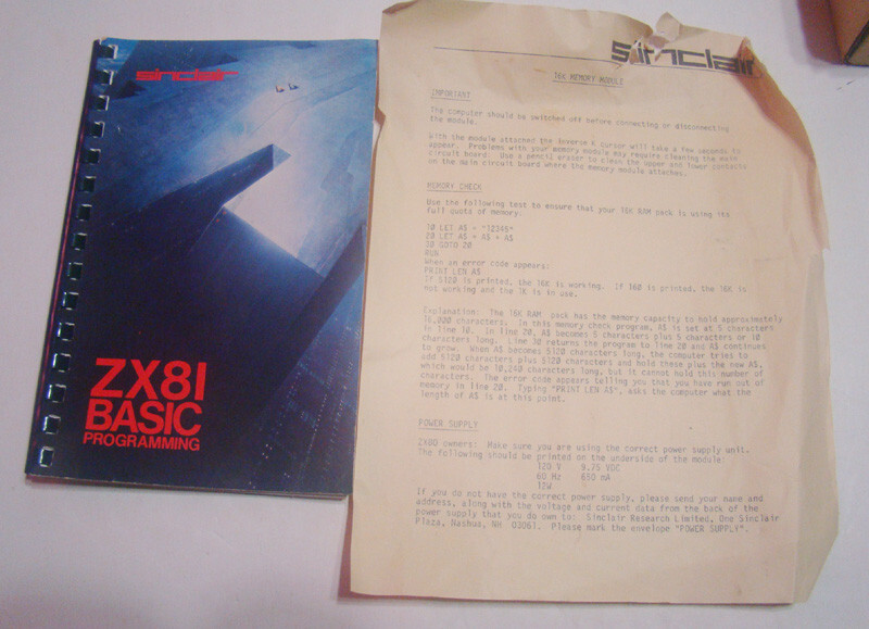 Vintage Sinclair ZX81 Computer Kit plus 16K Memory Expansion | eBay