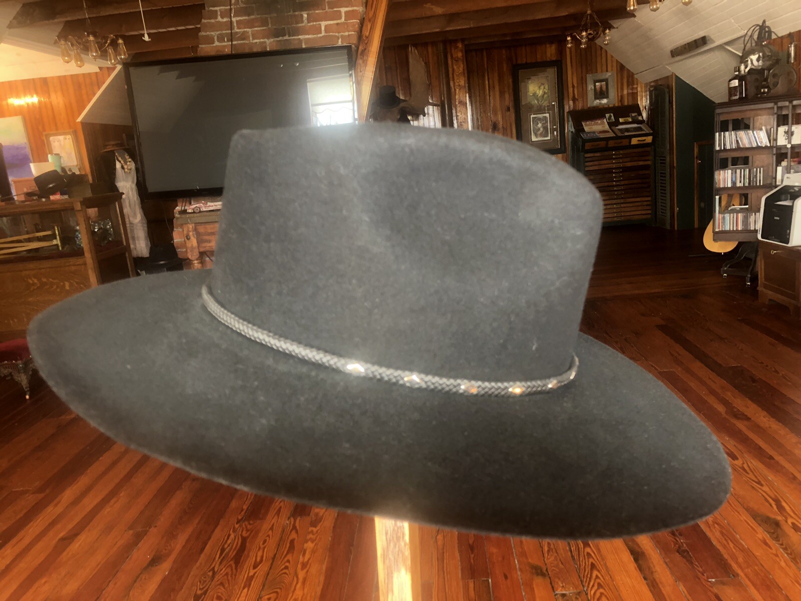 Stetson Black Diamond Jim Gun Club Felt Hat size 7 - Gem
