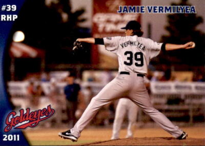 2011 Winnipeg Goldeyes Team Issue #19 Jamie Vermilyea Tucson Arizona AZ ...