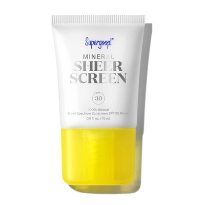 SUPERGOOP Mineral Sheer Screen Broad Spectrum Sunscreen Spf 30 .5fl oz ...