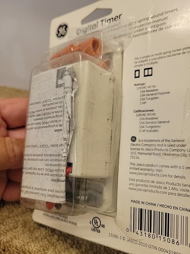 GE Sunsmart 15086 Indoor In-Wall Digital 7 Day Programmable Timer NEW ...