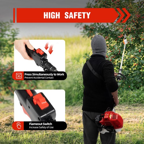 2Stroke Pole Saw Pruner Pruning Saw Gas Powered Tree Trimmer Chainsaw ...