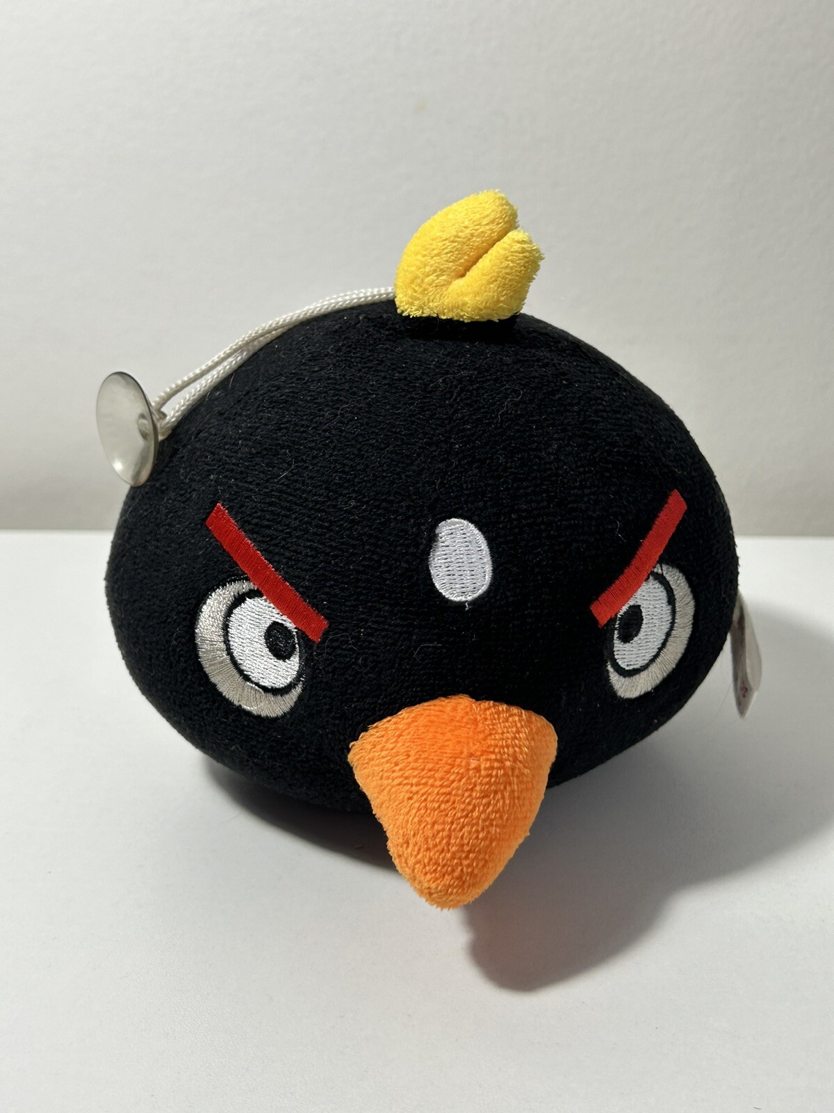 Angry Birds Black Bomb White Dot 5" Stuffed Plush Suction Cup Hanger ...