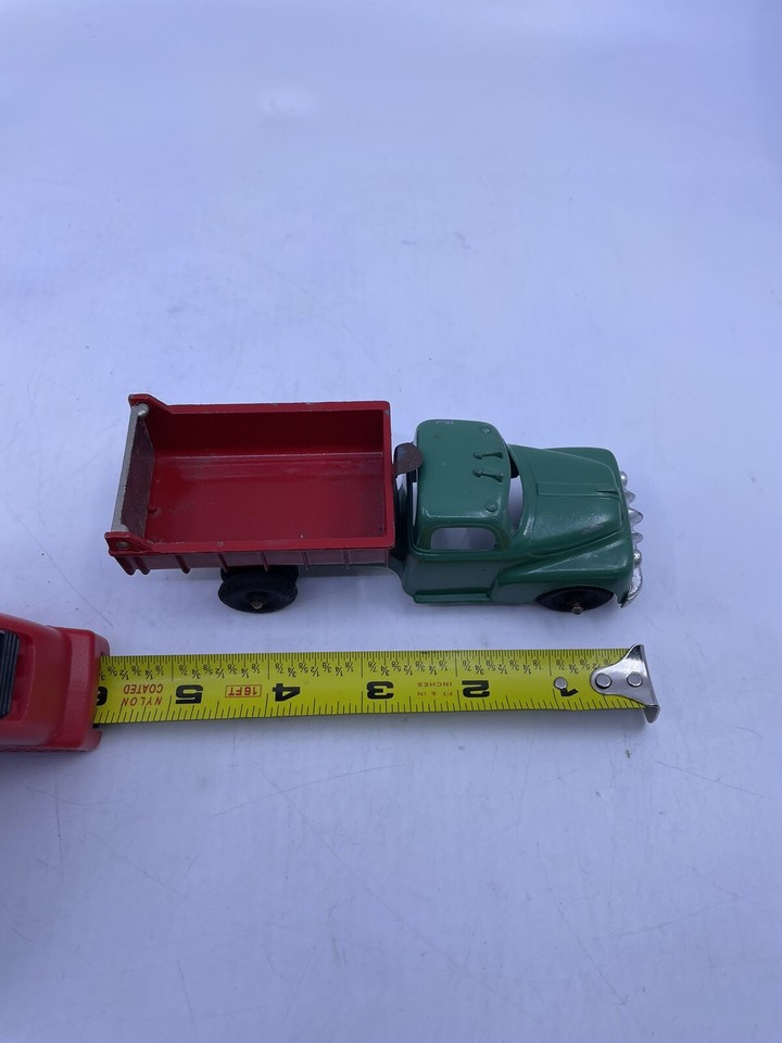 Vintage 1950's Hubley Kiddie Toy Green Red Dump Truck W/Lever 5.5” | eBay