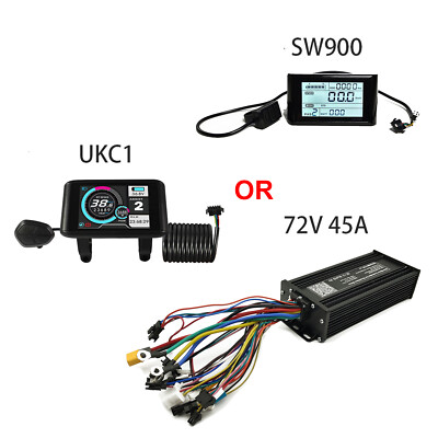 E-Bike 48V/52V/60V/72V 45A 3-mode Sine Wave Controller with SW900/UKC1 ...
