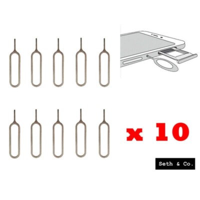10 Pack SIM Card Ejector Tool Pin for iPhone - Sim Tray Removal Tool ...