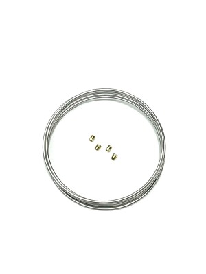 Stainless Steel Brake Line Coil 5/16" 16 ft w/ 4 - SAE 5/16" Fittings ...