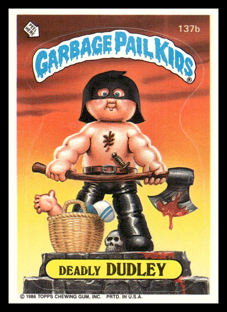 1986 VTG GPK Garbage Pail Kids Deadly Dudley 137b Puzzle Back | eBay