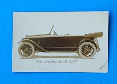 RARE 1915 Briggs Detroiter SIX-45 Auto Car Advertising RPPC Real Photo ...