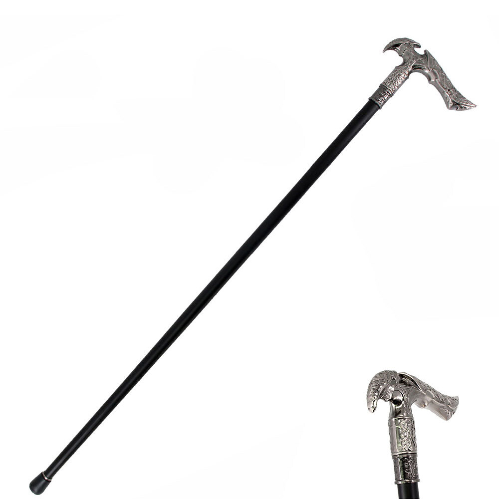 37" MEDIEVAL Vintage Antique Walking Cane Classic Gentlemen Stick METAL ...