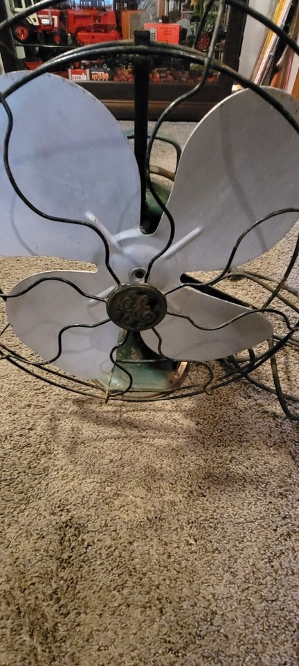 Antique GENERAL ELECTRIC Oscillating 16" Blade Fan Type AOU GE Fan ...