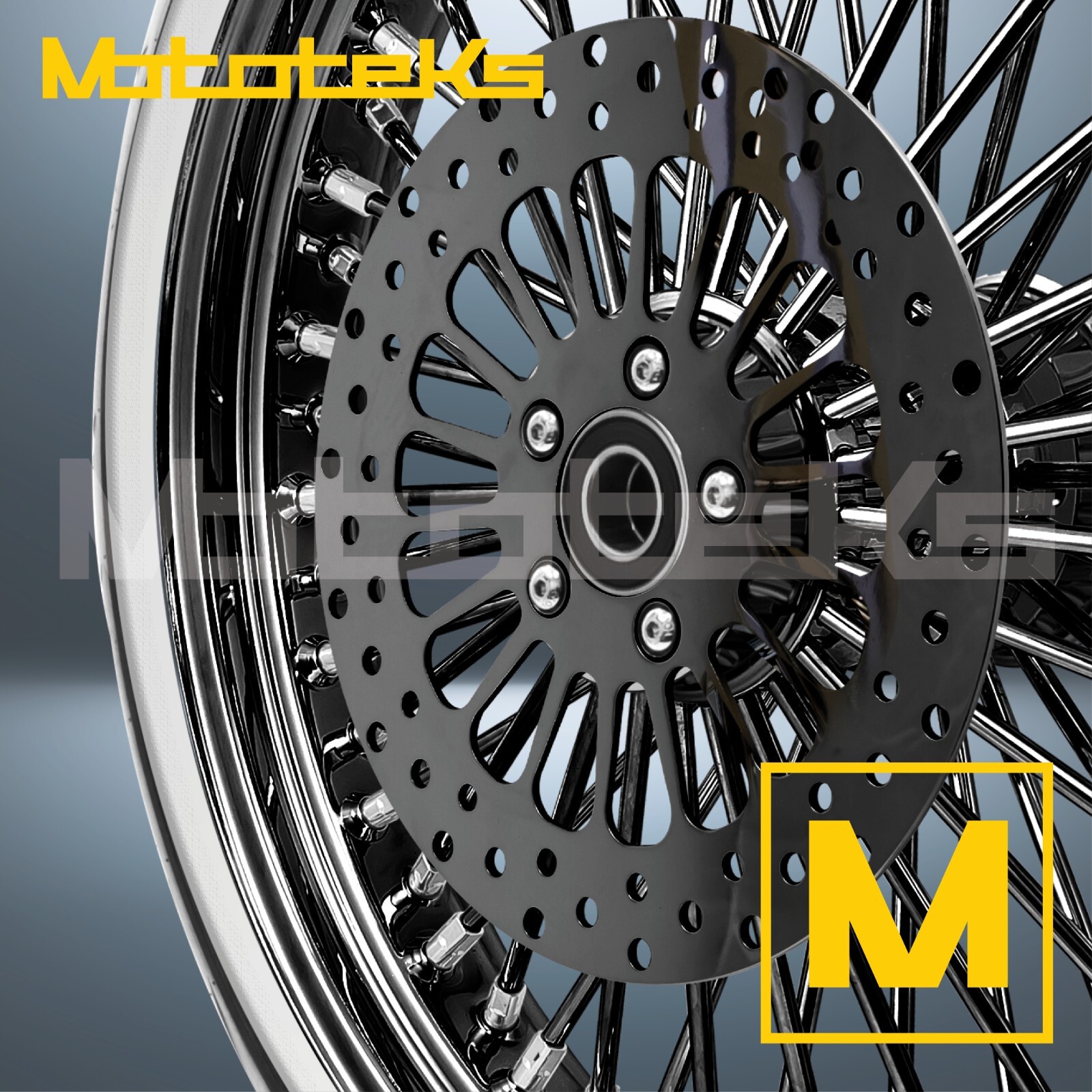 21" 21X2.15 FAT SPOKE WHEEL 52 STAINLESS BLACK HARLEY SOFTAIL FRONT RIM ...