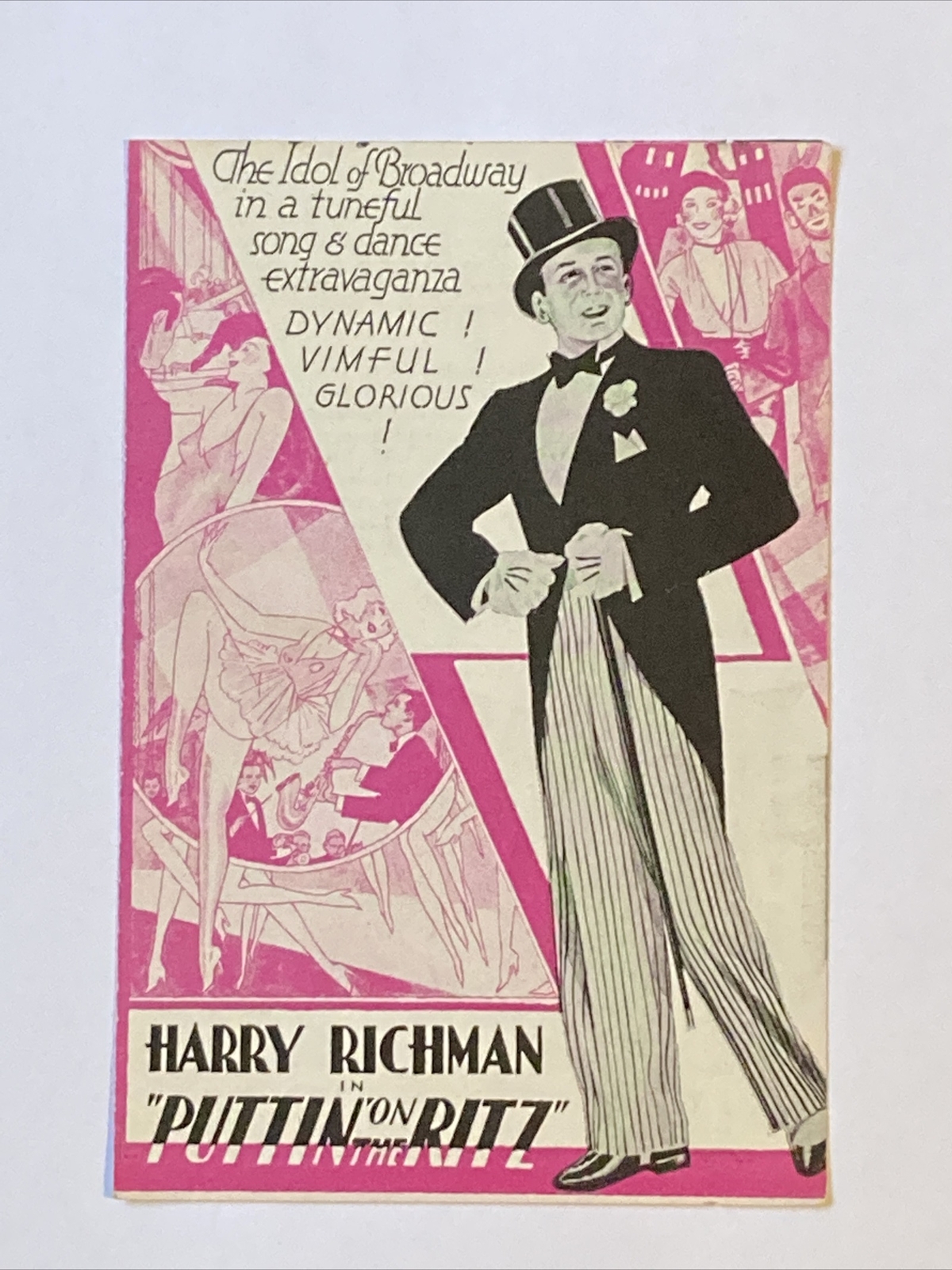 Puttin On The Ritz - Original 1930 Movie Herald - Harry Richman - Joan ...