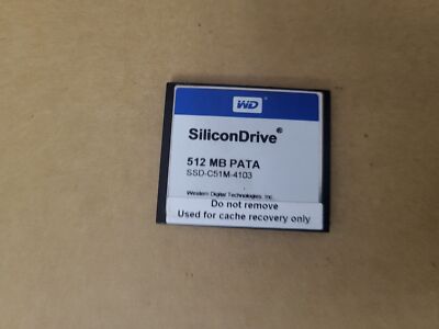SSD-C51M-4103 512MB CF PATA SILICONDRIVE WESTERN DIGITAL 900-700-702 W9 ...