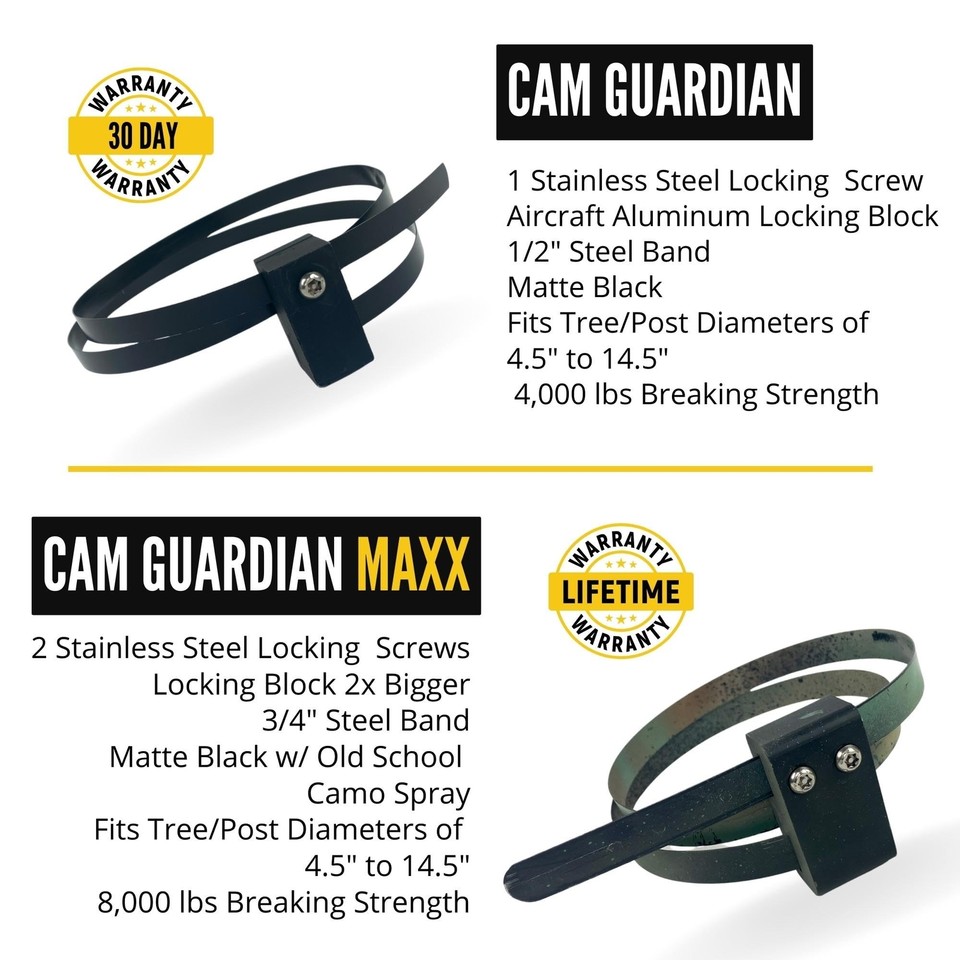Trail Camera Lock by Guardian - Game Cam Tree Mount Holder Accessory ...
