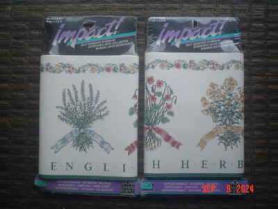 LOT OF 2 VINTAGE IMPACT SELF ADHESIVE BORDER WALLPAPER - NEW - STILL ...