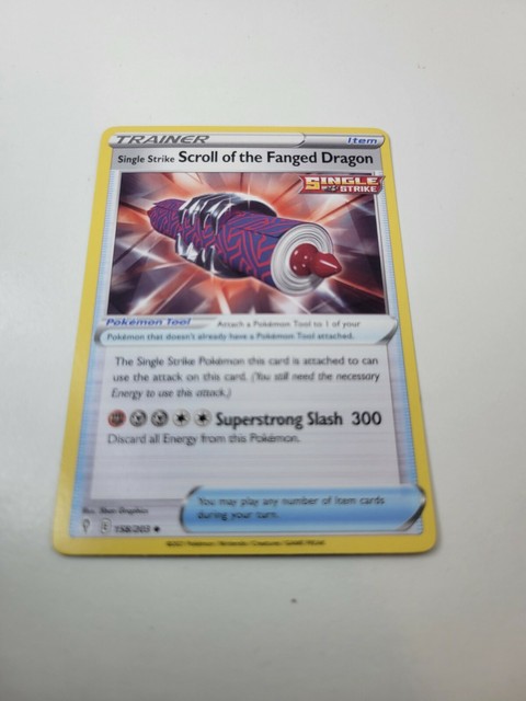 Pokémon TCG Single Strike Scroll of the Fanged Dragon Evolving Skies ...