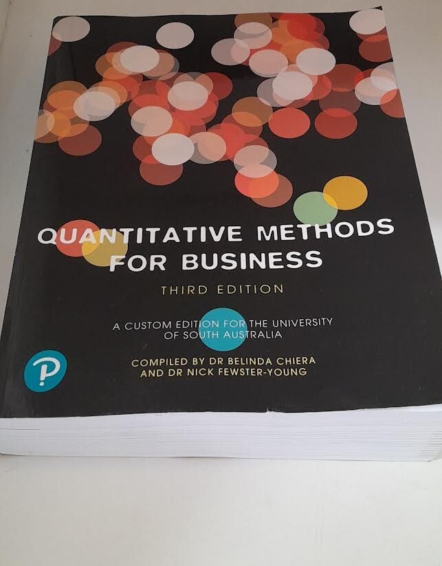 Quantitative Methods for Business (Custom Edition) Textbook | eBay