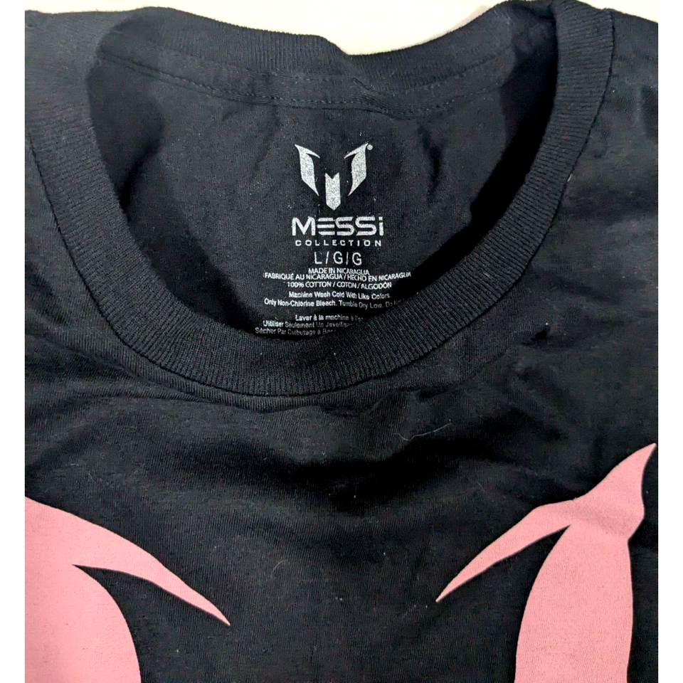 Messi Collection Shirt Size Large Lionel Messi Black Short Sleeve | eBay