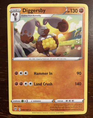 Diggersby 96/189 Swsh03: Battle Region Regular Rare NM | Pokémon TCG | eBay